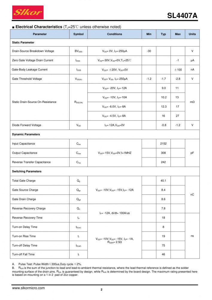 SL4407A datasheet page 2