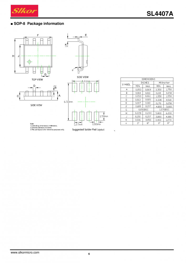 SL4407A datasheet page 6