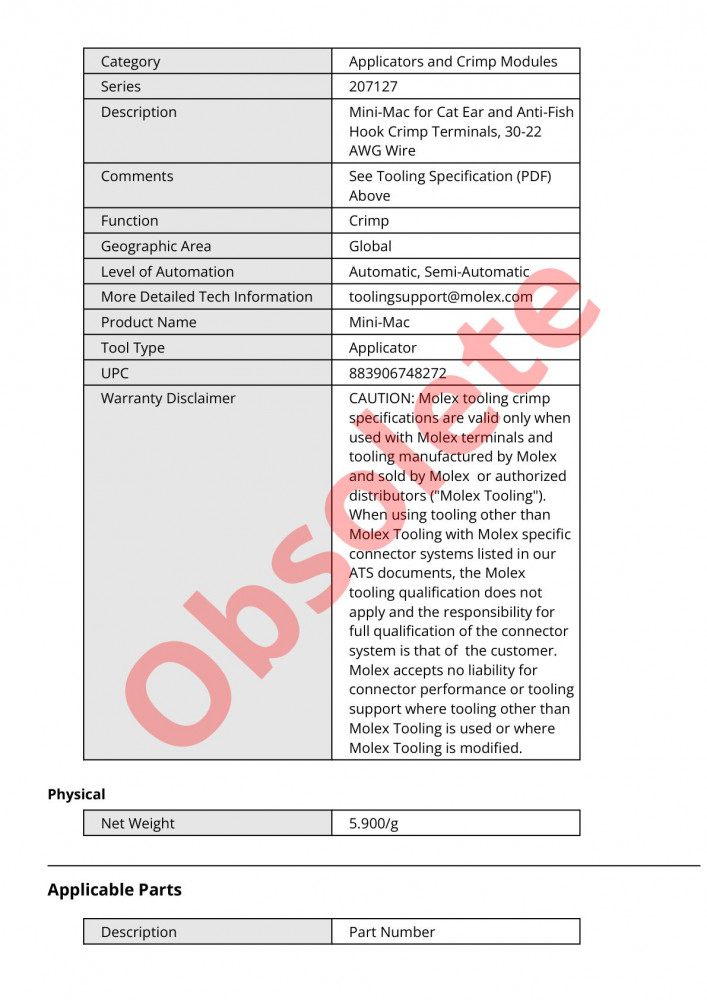 Product document image 2 for Molex 638887000
