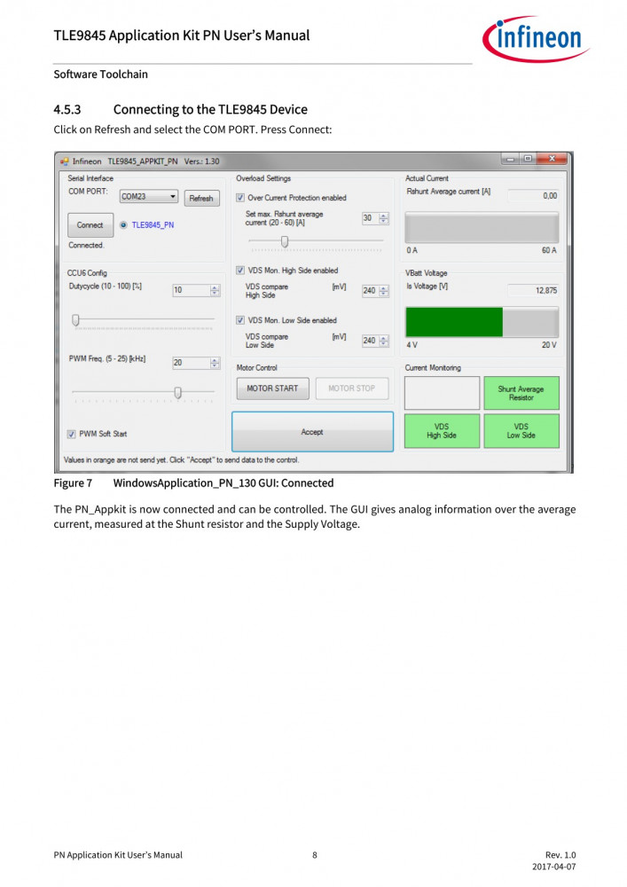 TLE9845 application kit manual page 8