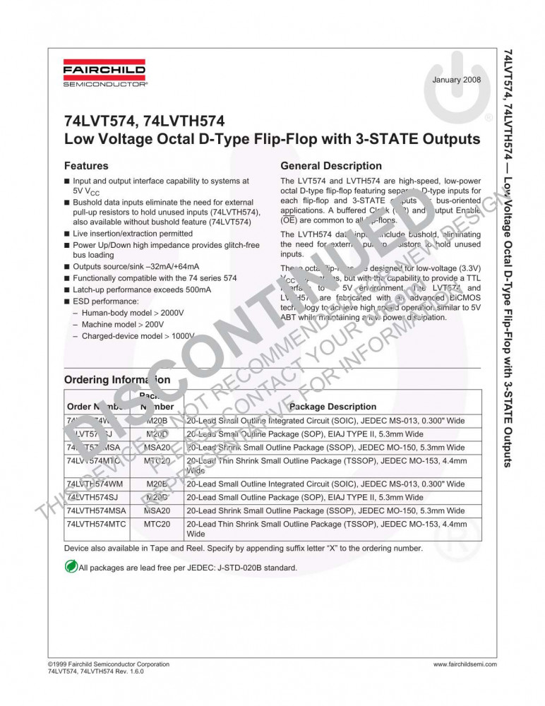 74LVTH574 datasheet page 2