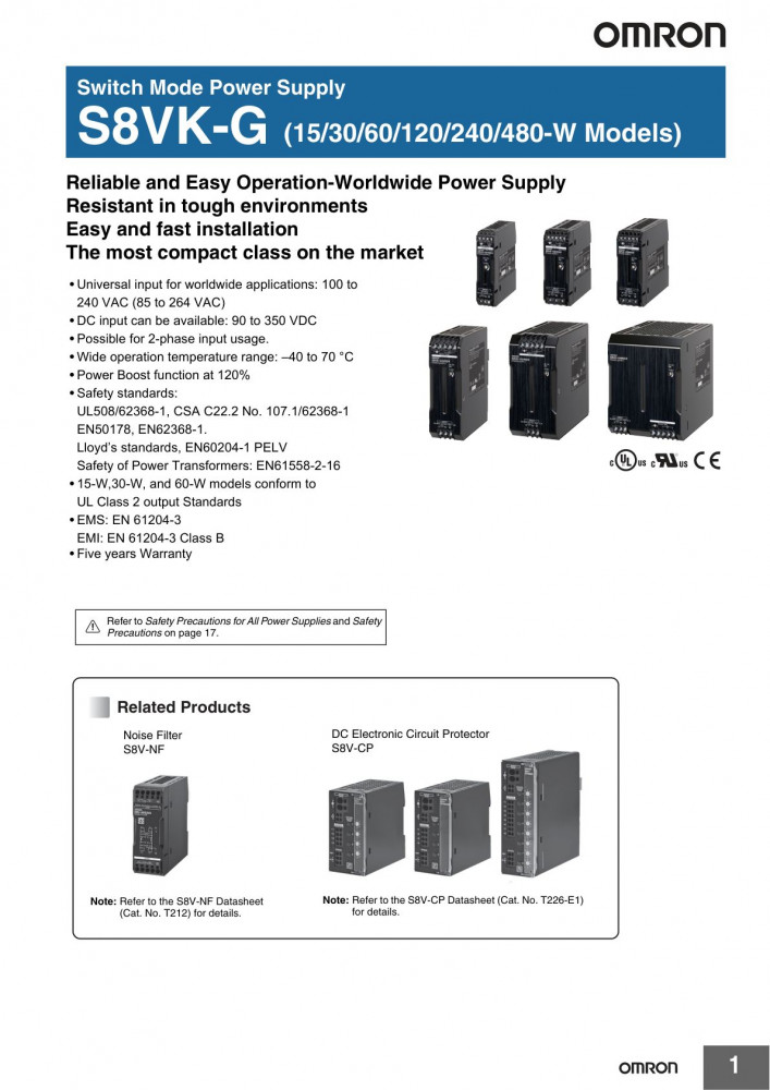 S8VK-G technical document page 1