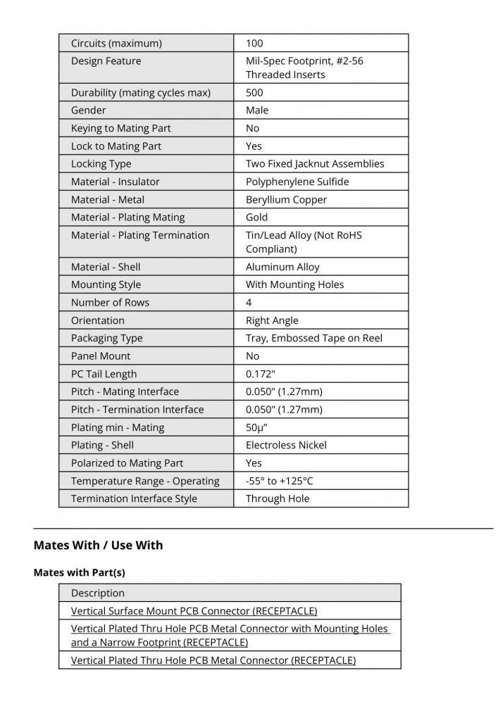 Product technical document page 2