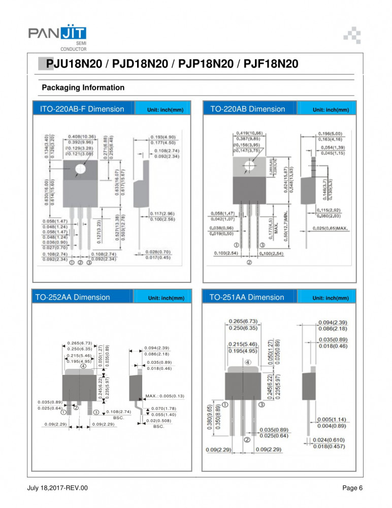 PANJIT PJP18N20 datasheet page 6
