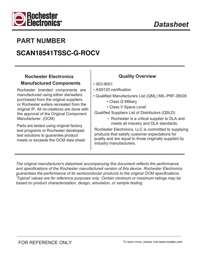SCAN18541TSSC-G datasheet page 1