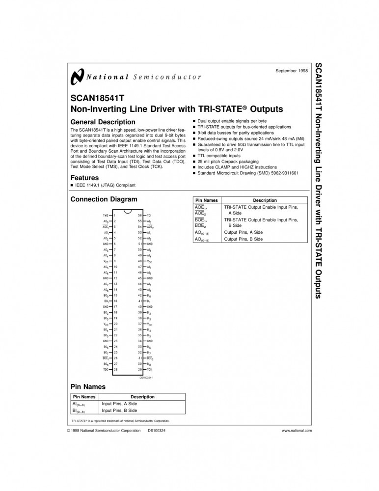 SCAN18541TSSC-G datasheet page 2