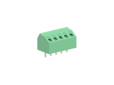 3.50mm Pitch Eurostyle 55° Wire Entry Fixed Mount PCB Terminal Block, 5 Circuits for sale