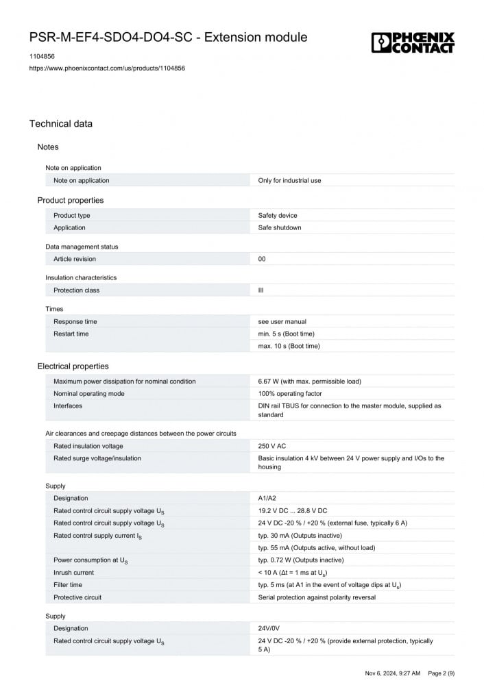 Phoenix Contact 1104856 document page 2