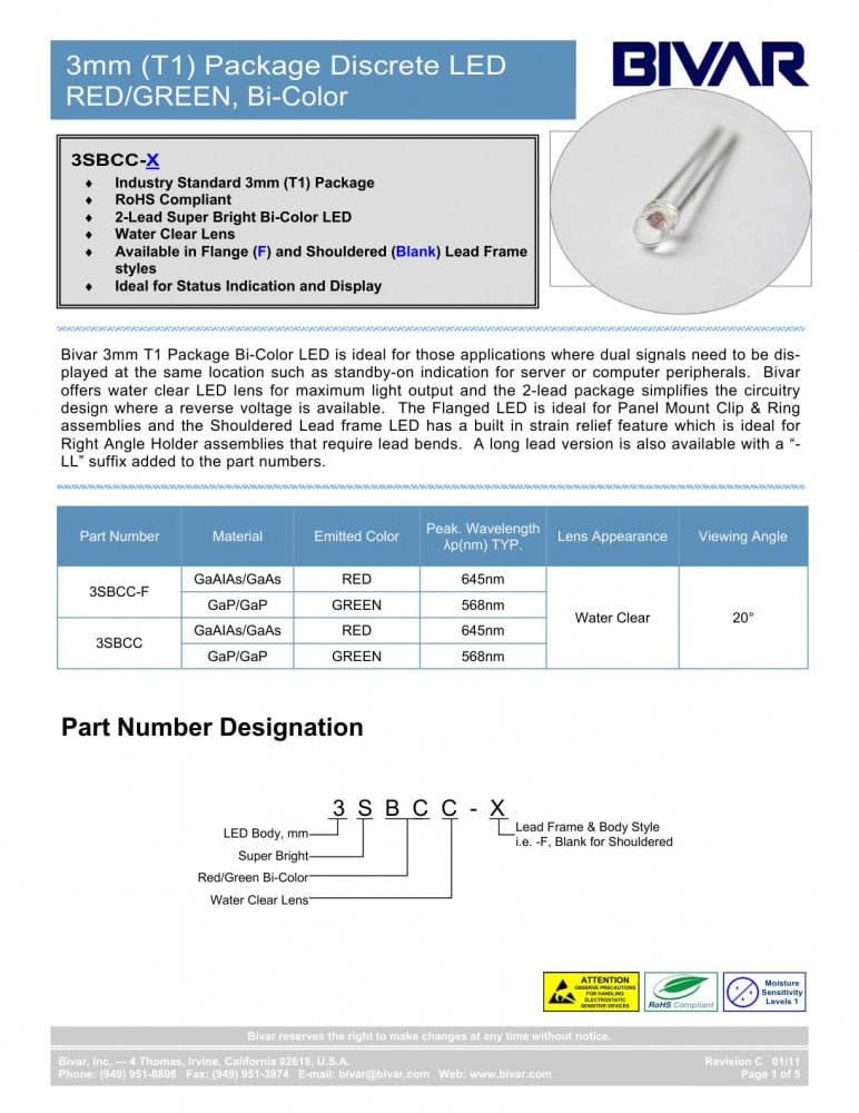 BIVAR 3SBCC datasheet page 1