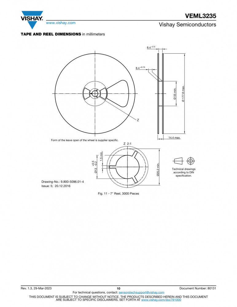 VEML3235 datasheet page 10