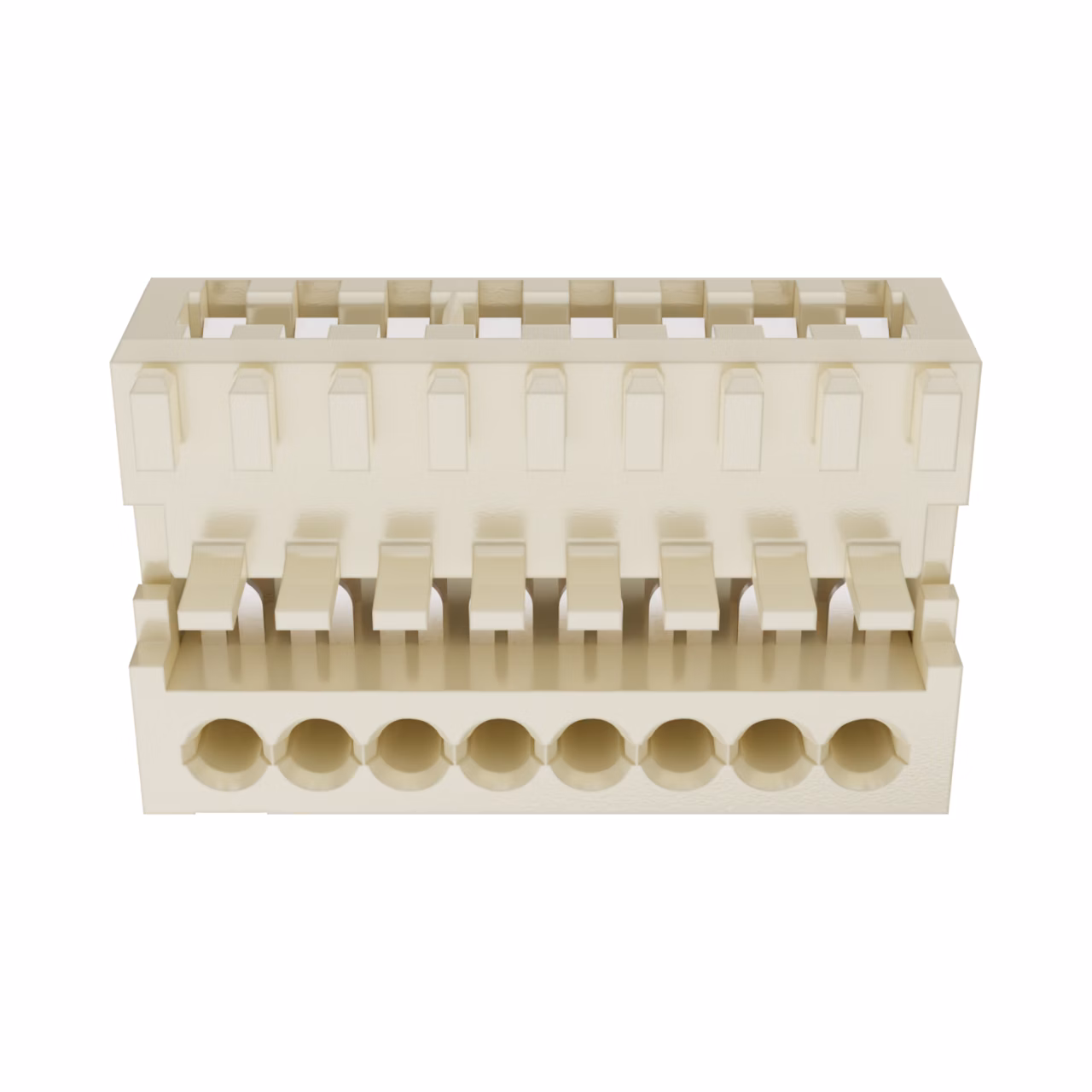 Appli-Mate RAST 2.5 Connector, 2.50mm Pitch, Female, 8 Circuits, Polarizing Rib Between 3/4, Closed Endwalls, Tin Plating for sale