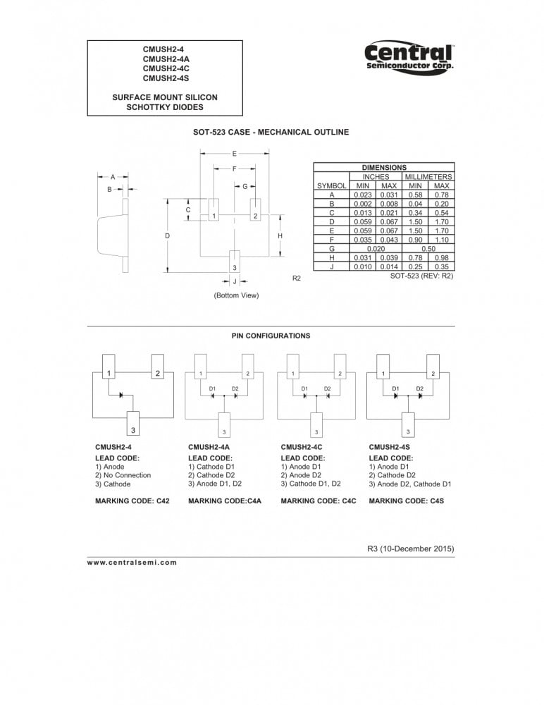 CMUSH2-4A datasheet page 2