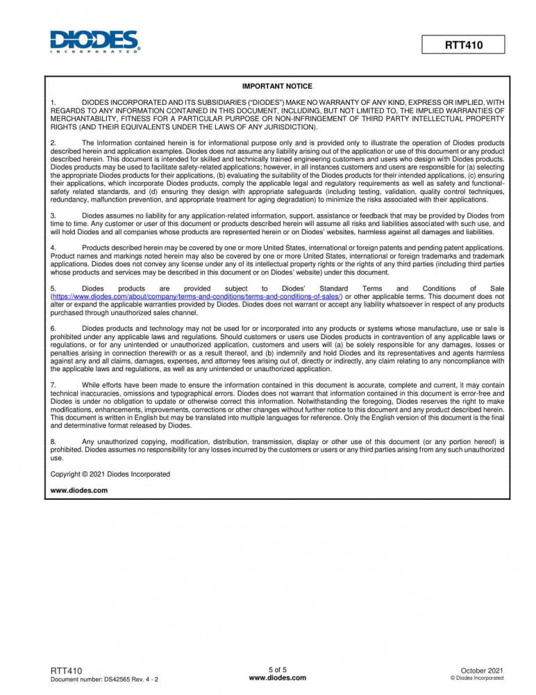 RTT410 datasheet page 5