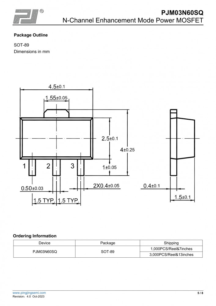 PJM03N60SQ datasheet page 5