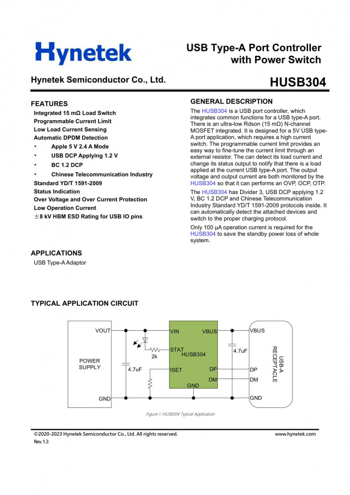 HUSB304-01 datasheet page 1