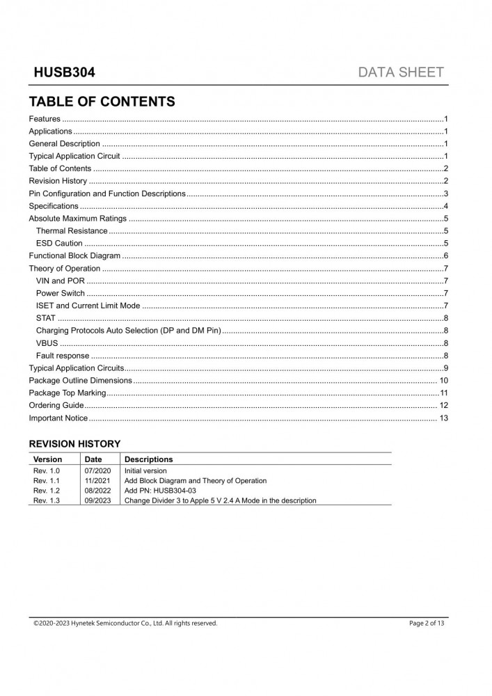 HUSB304-01 datasheet page 2