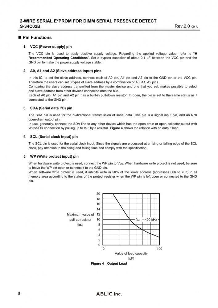 ABLIC S-34C02BI-A8T1U5 datasheet page 8