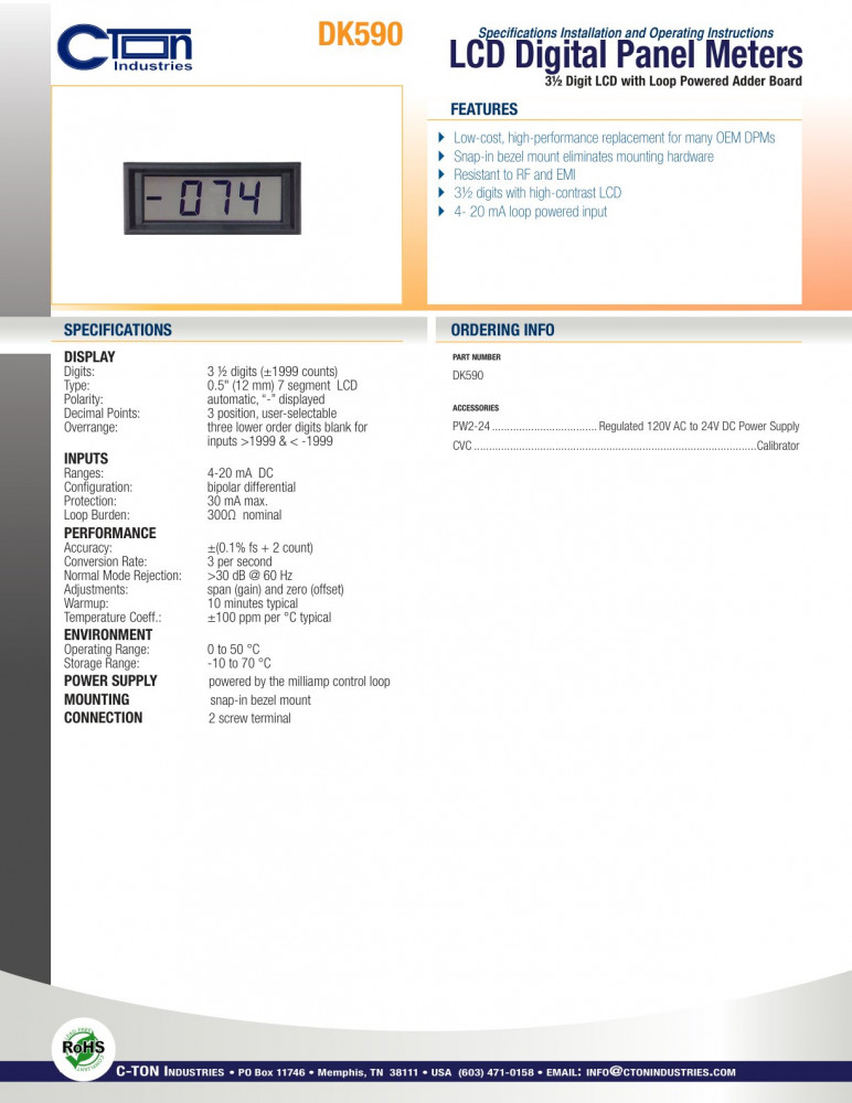 DK590 product document image 1