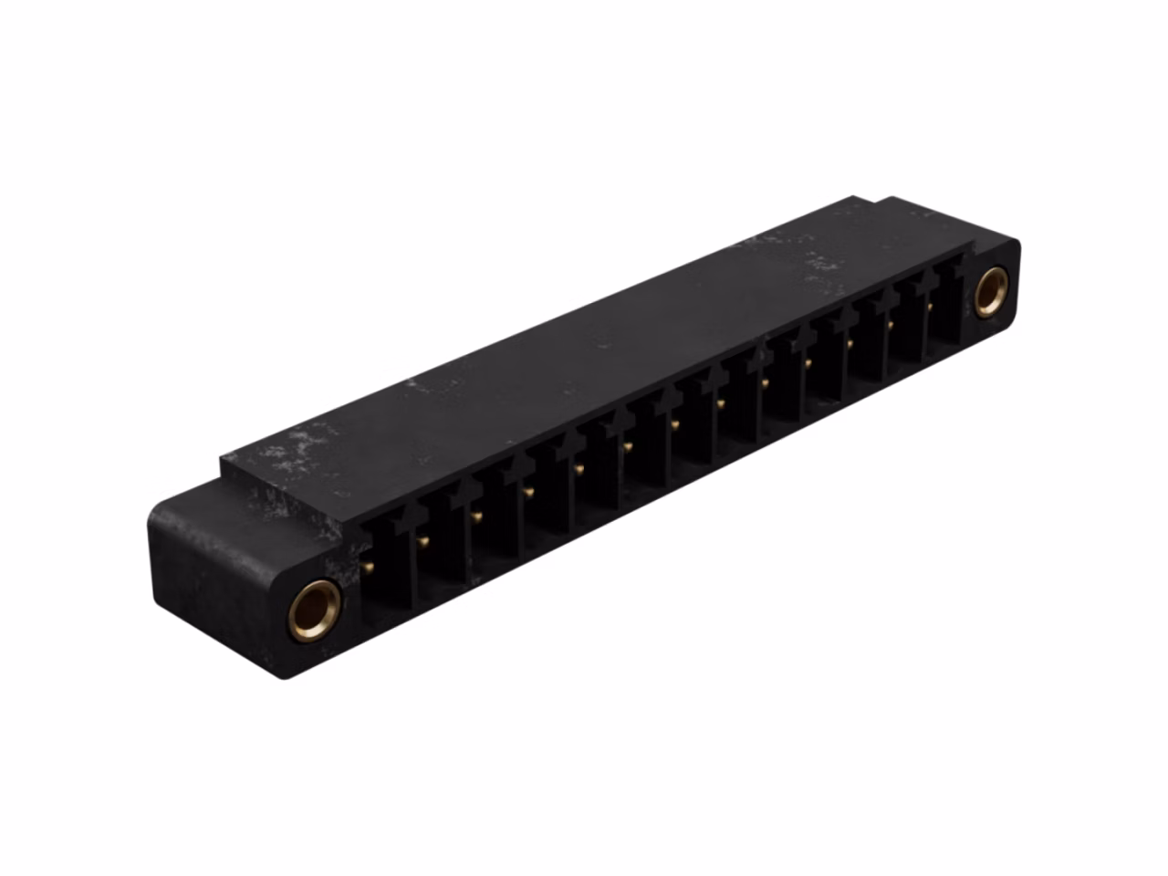 3.50mm Pitch Eurostyle Right-Angle PCB Header, with Threaded Retention Inserts, Gold (Au) Plated, Black, 13 Circuits for sale
