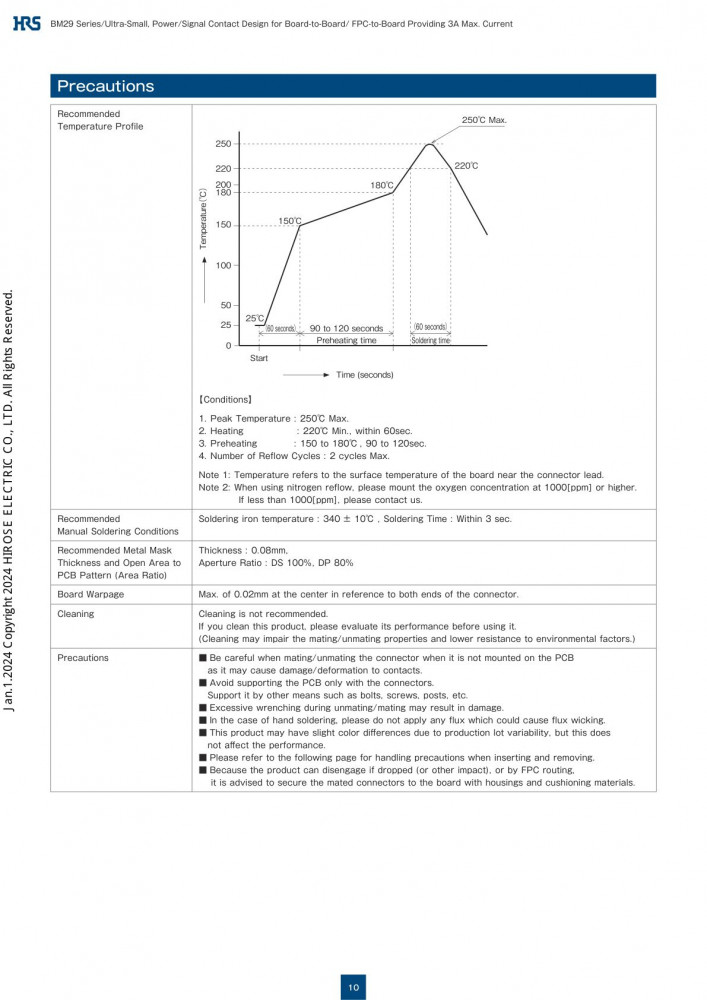HRS BM29 series datasheet page 10