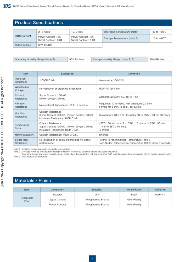HRS BM29 series datasheet page 4