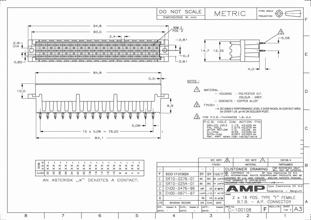 TE Connectivity 100108-4 customer drawing preview