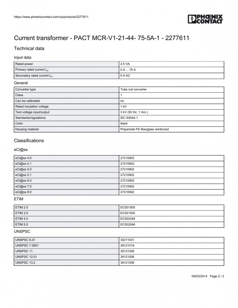 Phoenix Contact 2277611 product document page 2