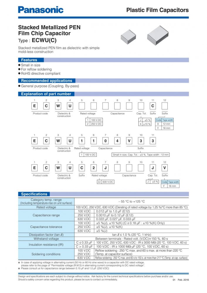 PANASONIC ECWU(C) technical document page 1