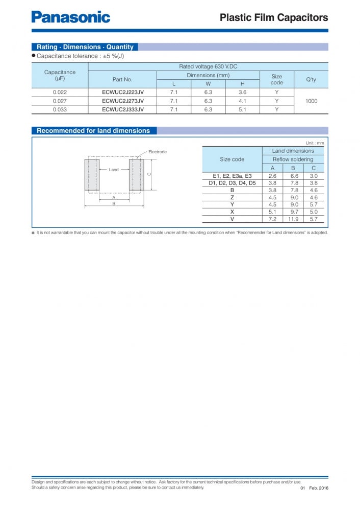 PANASONIC ECWU(C) technical document page 3