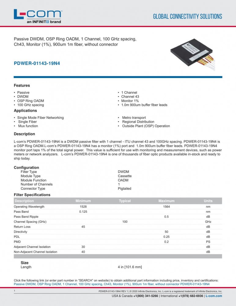 PDWER-01143-19N4 technical document page 1