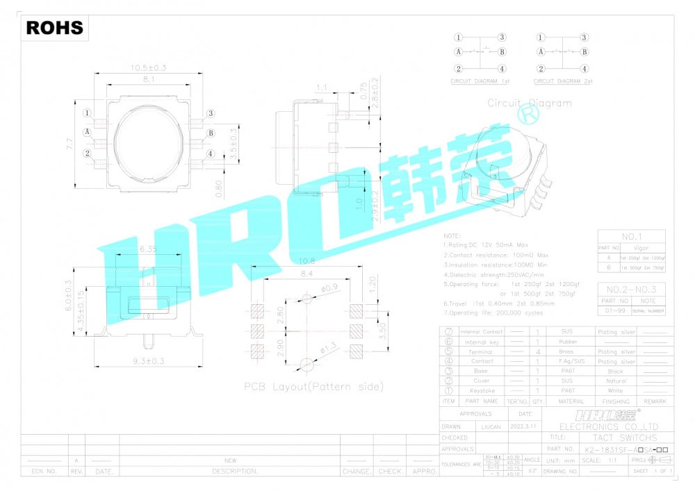K2-1831SF-A4SW-06 technical drawing