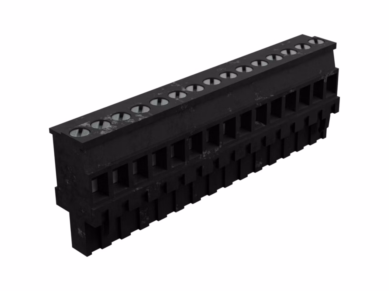 5.08mm Pitch Eurostyle Vertical Plug, with Standard Imprinting, Front Wire Entry, Black, 15 Circuits for sale