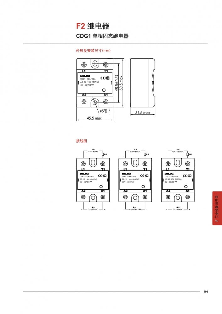 CDG1 single-phase solid state relay technical document page 2