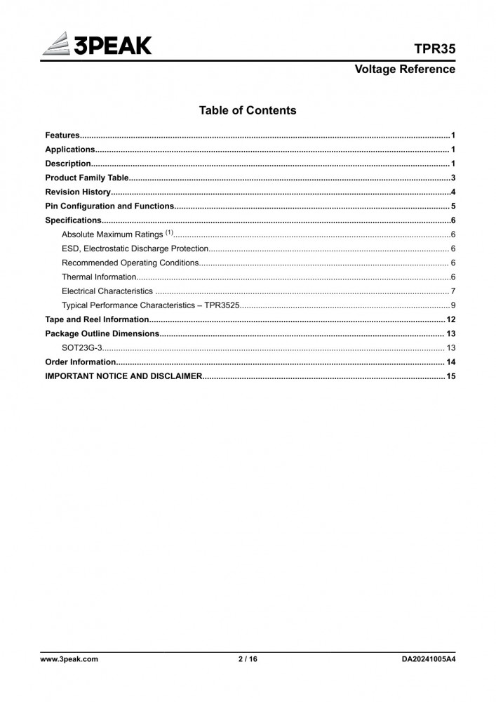 TPR3533-S3TR datasheet page 2