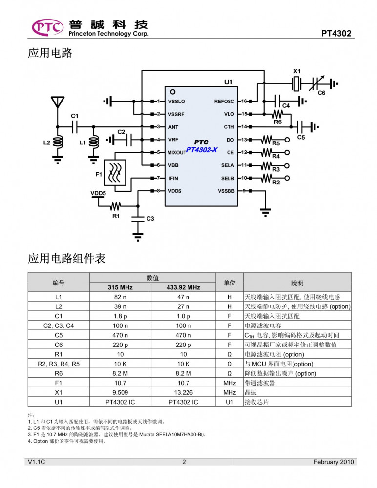 PT4302-X datasheet page 2