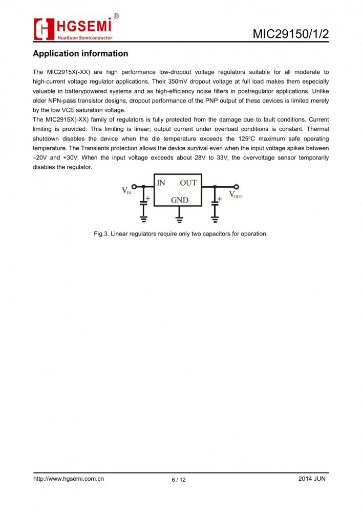 HGSEMI MIC2915X datasheet page 6