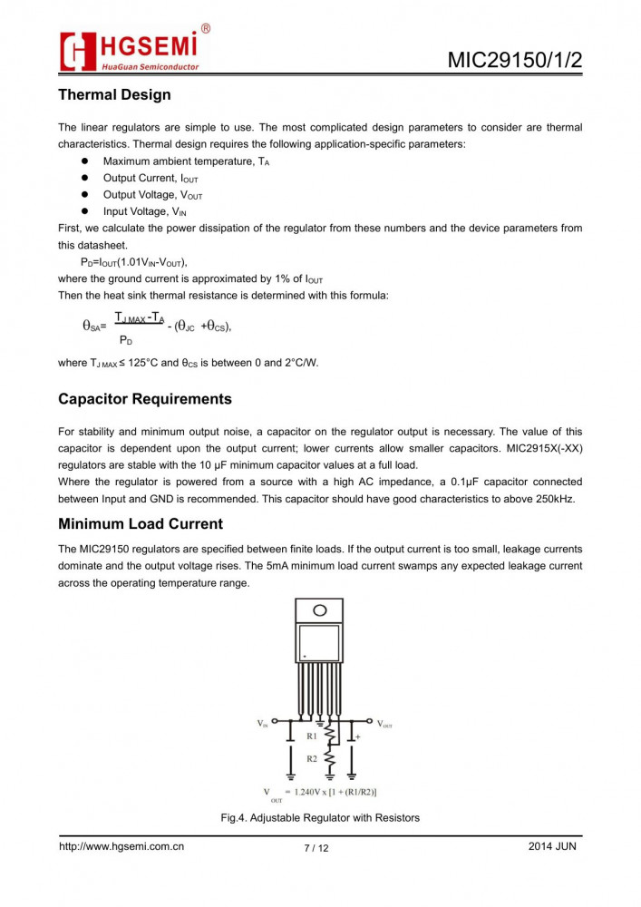 HGSEMI MIC2915X datasheet page 7