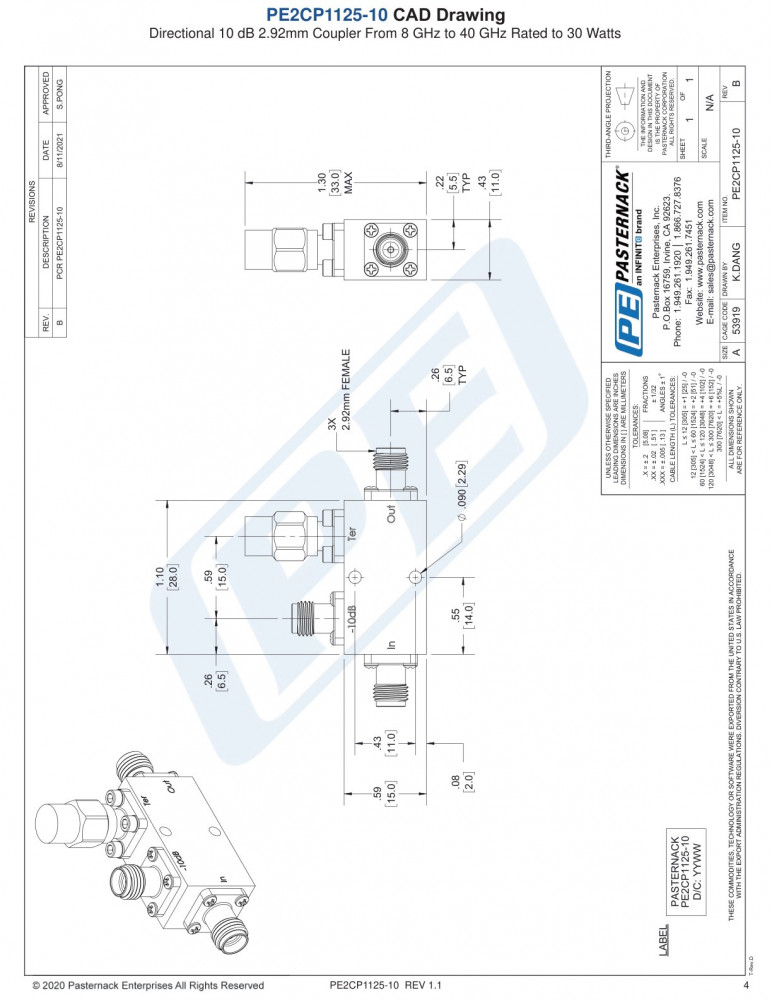 PE2CP1125-10 datasheet page 4