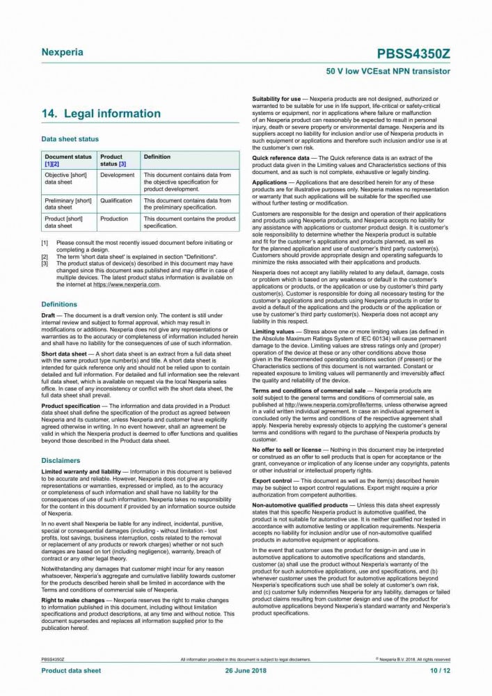 PBSS4350Z datasheet page 10