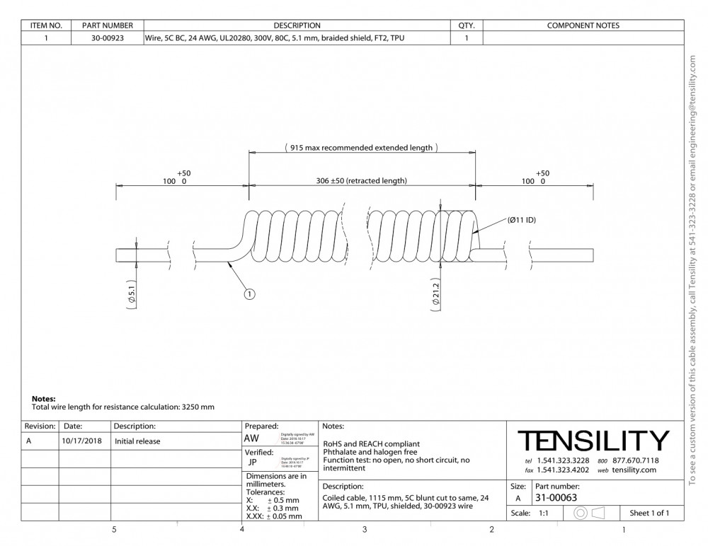 Tensility International 31-00063 assembly drawing