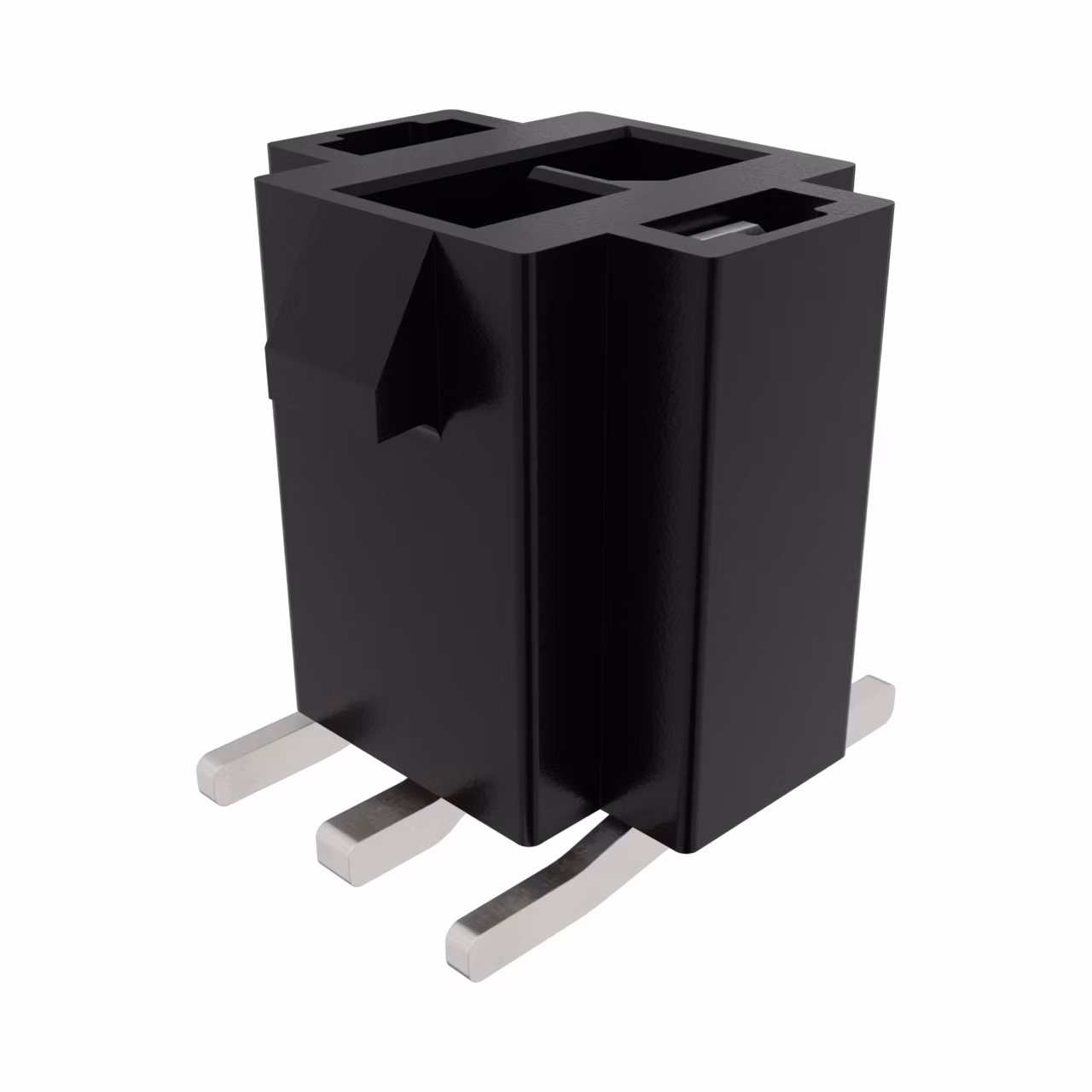 Mini-Fit Max Vertical Header, Dual Row, Surface Mount, 2 Circuits, Matte Tin (Sn) Plating, Black, Glow-Wire Capable, Tape and Reel for sale