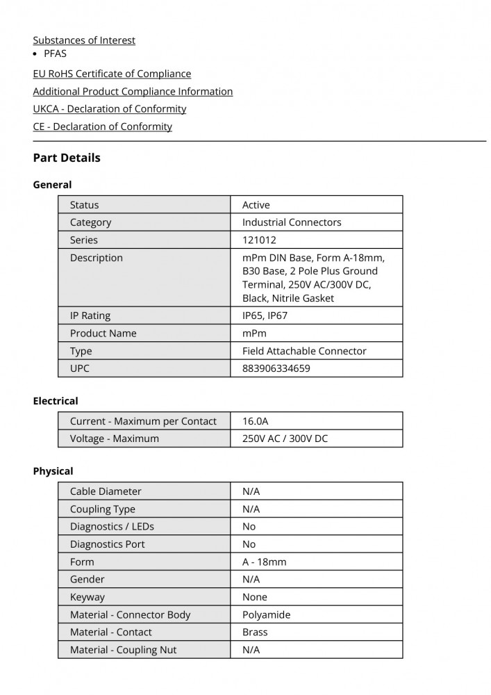 Packaging specification page 2