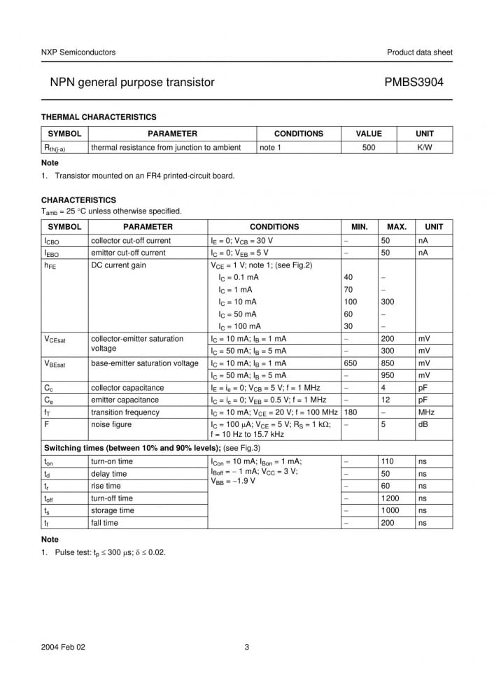 PMBS3904 datasheet page 4