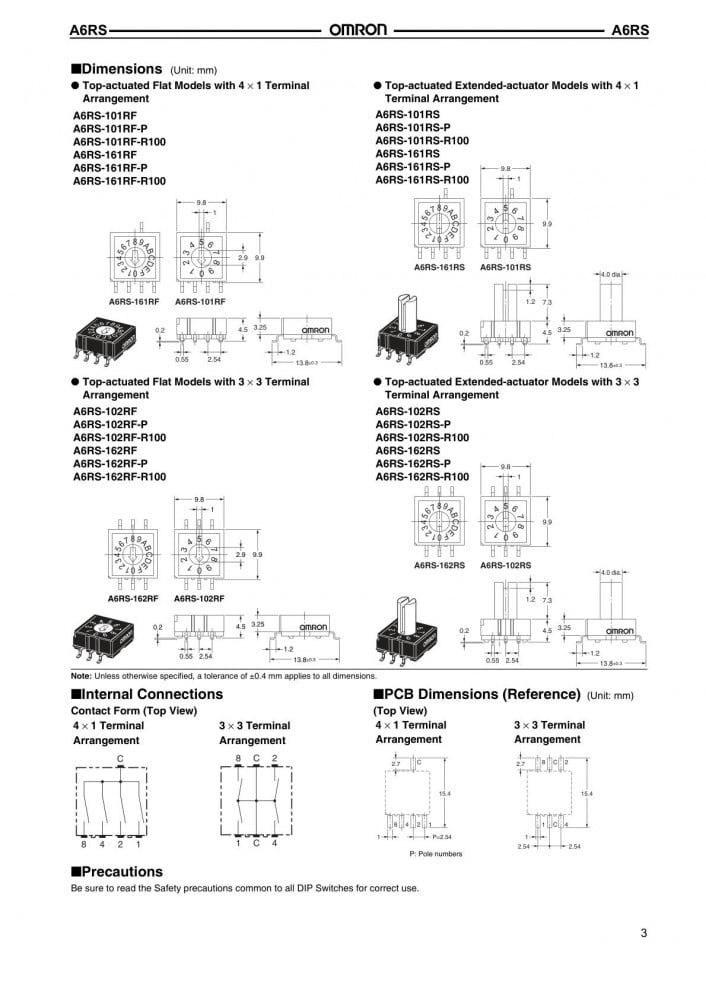A6RS-161RF technical document page 3