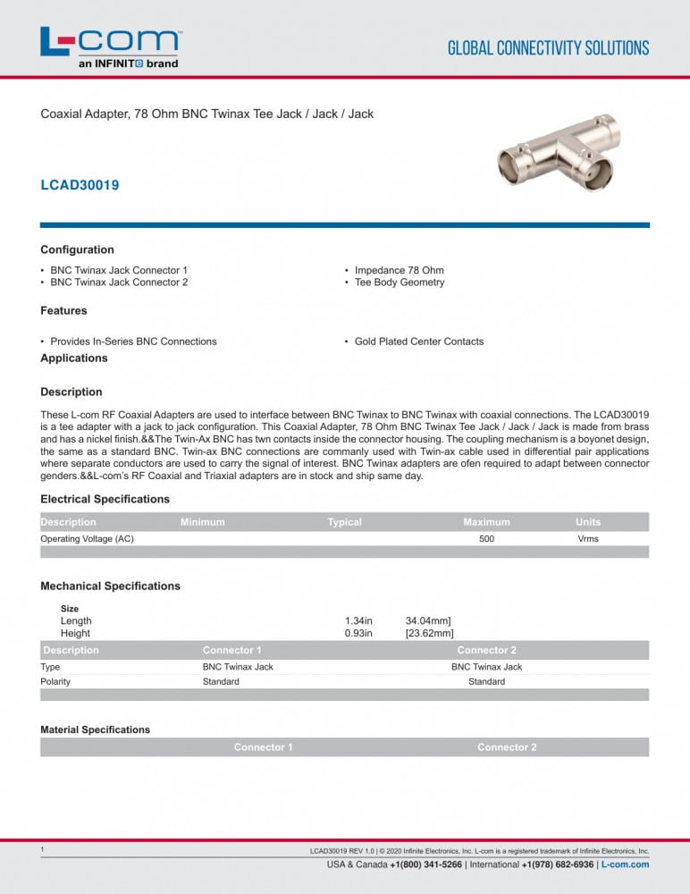 LCAD30019 technical document page 1