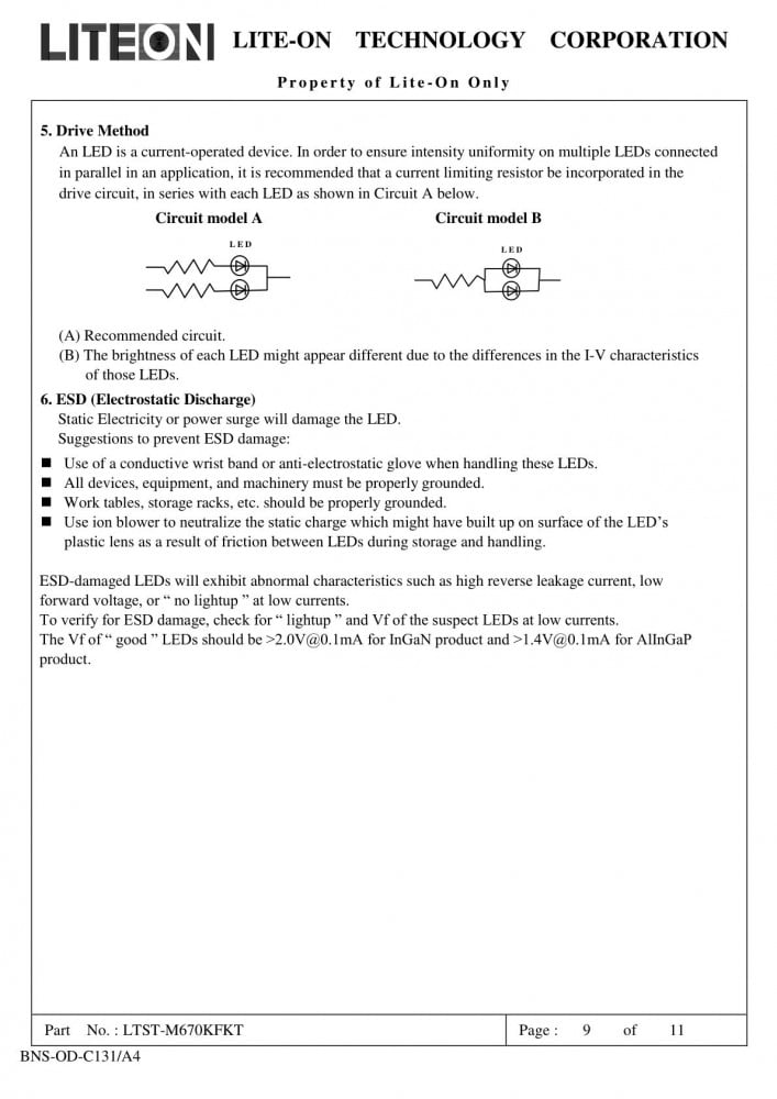 LTST-M670KFKT datasheet page 10