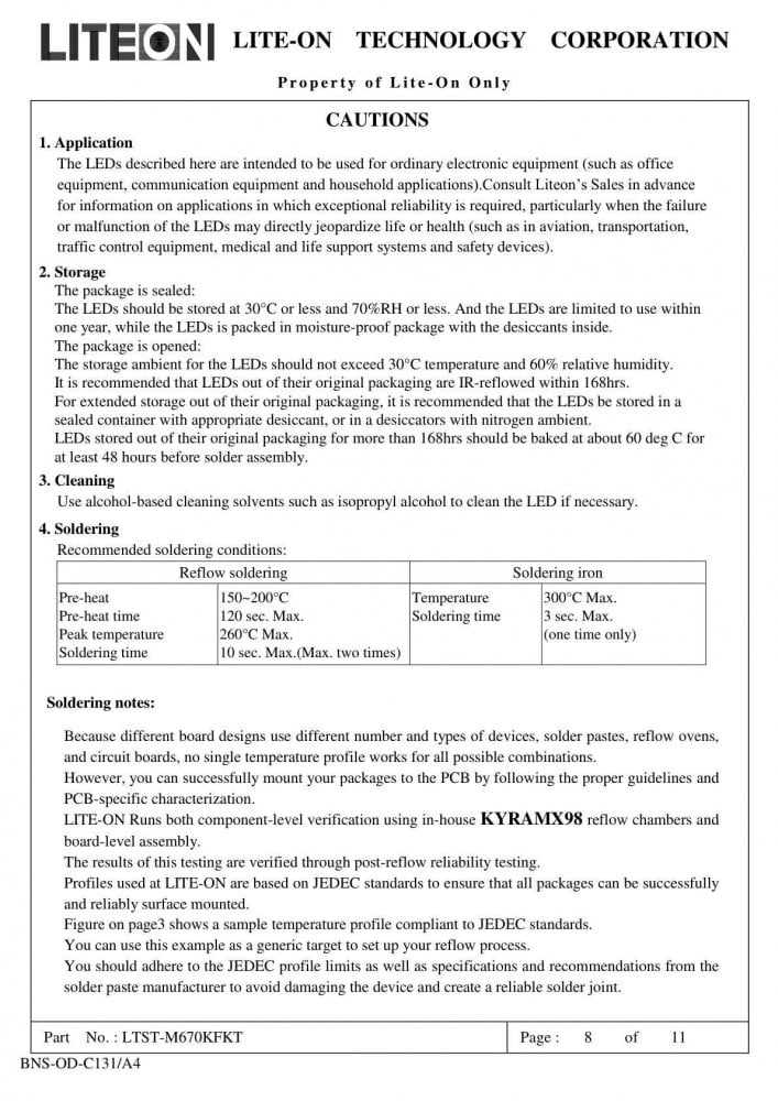 LTST-M670KFKT datasheet page 9