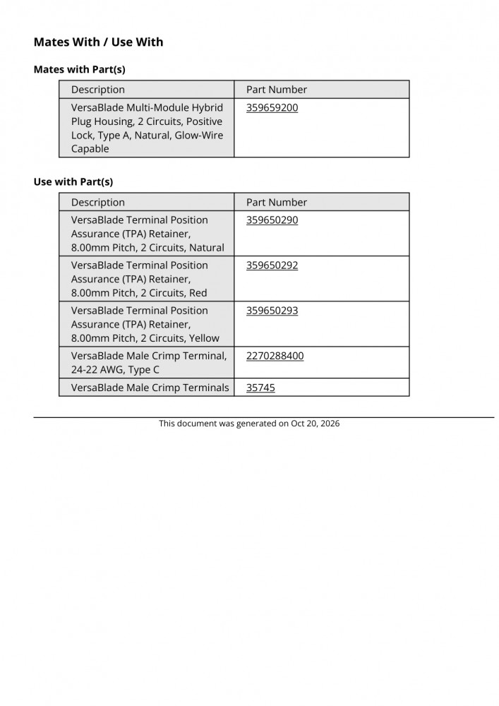 Product document image 3 for MOLEX 351800209