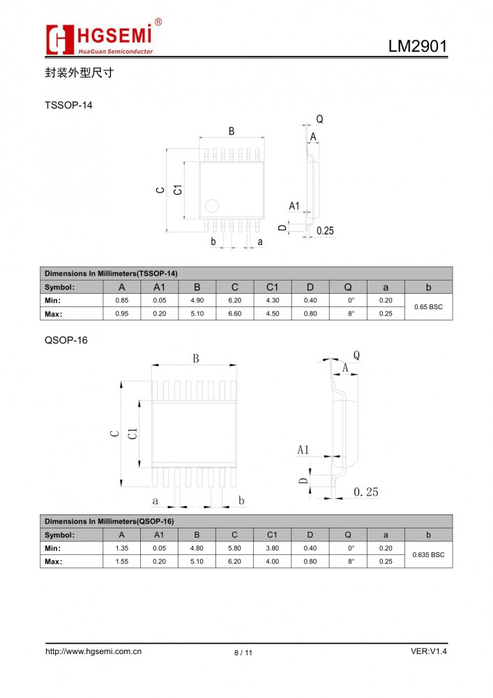 HGSEMI LM2901 datasheet page 8