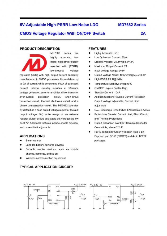 MD7682 datasheet page 1